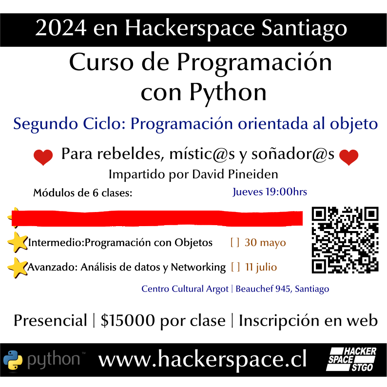 Programación en Python - hackerspace.cl Programación en Python - hackerspace.cl